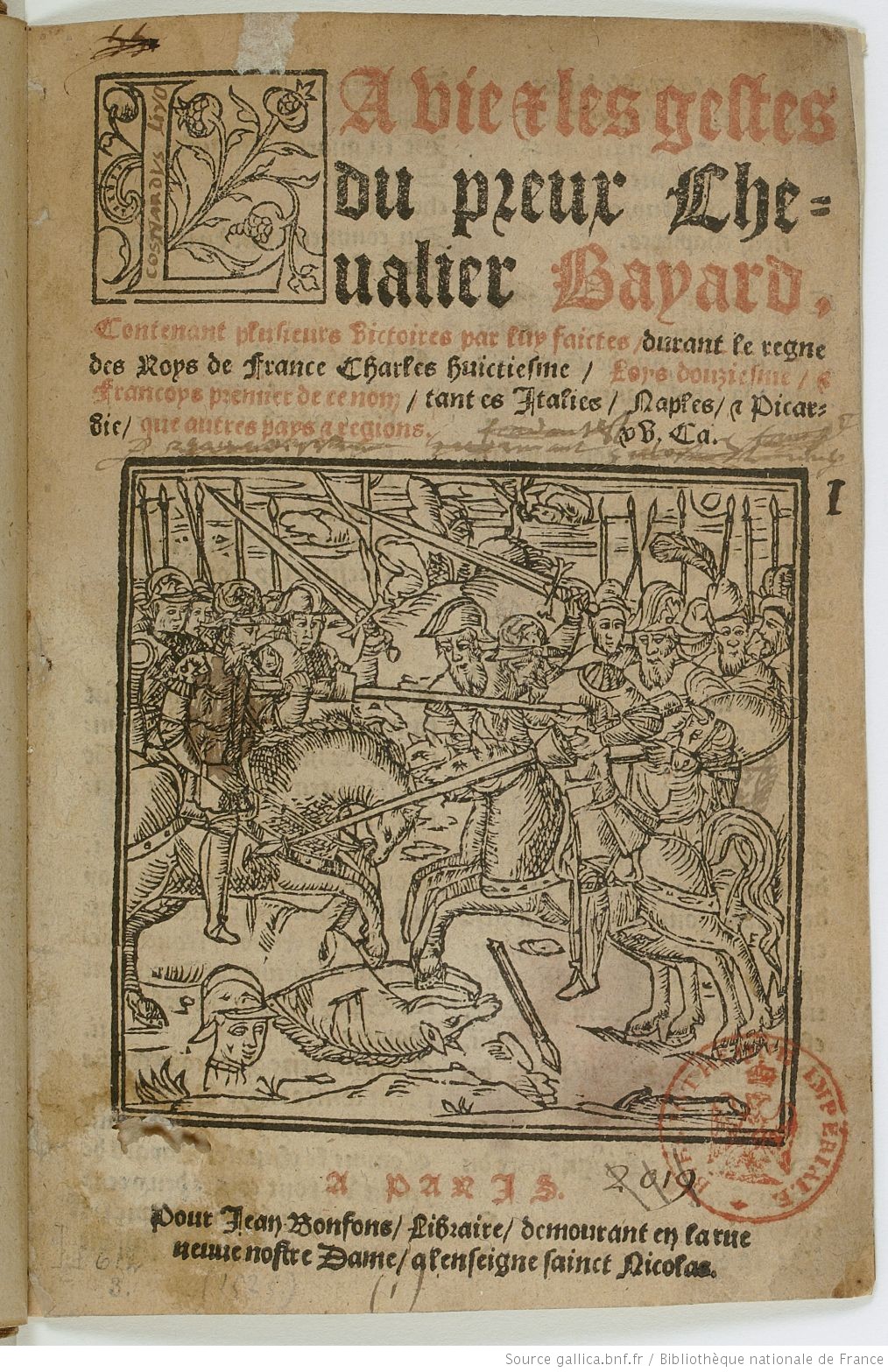 Catalogue Rouge - La vie et les gestes du preux chevalier Bayard ...