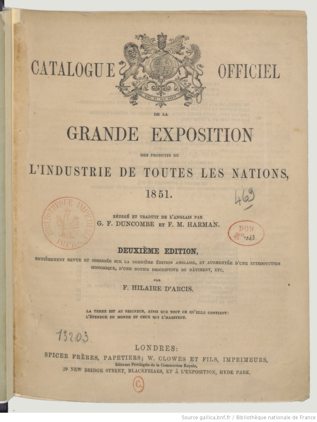 Catalogue Rouge - Catalogue officiel de la grande Exposition des ...
