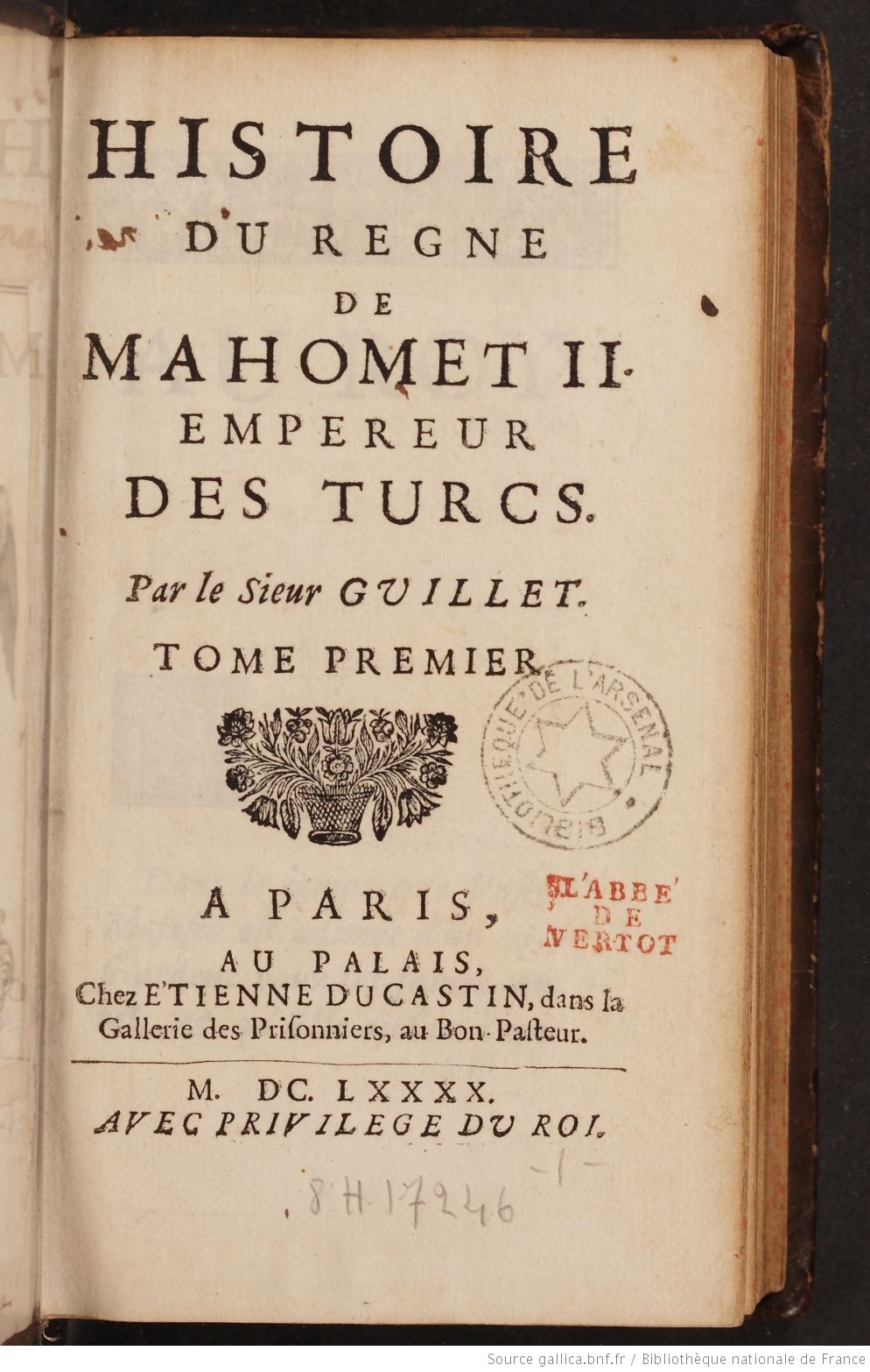 Catalogue Rouge - Histoire du regne de Mahomet II. Empereur des Turcs ...