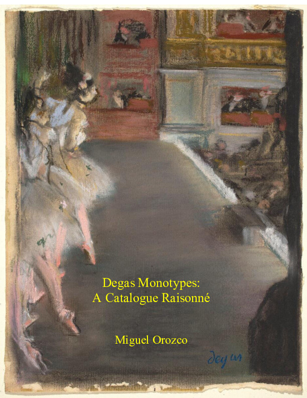 Catalogue Rouge - Degas Monotypes: A Catalogue raisonné 2019
